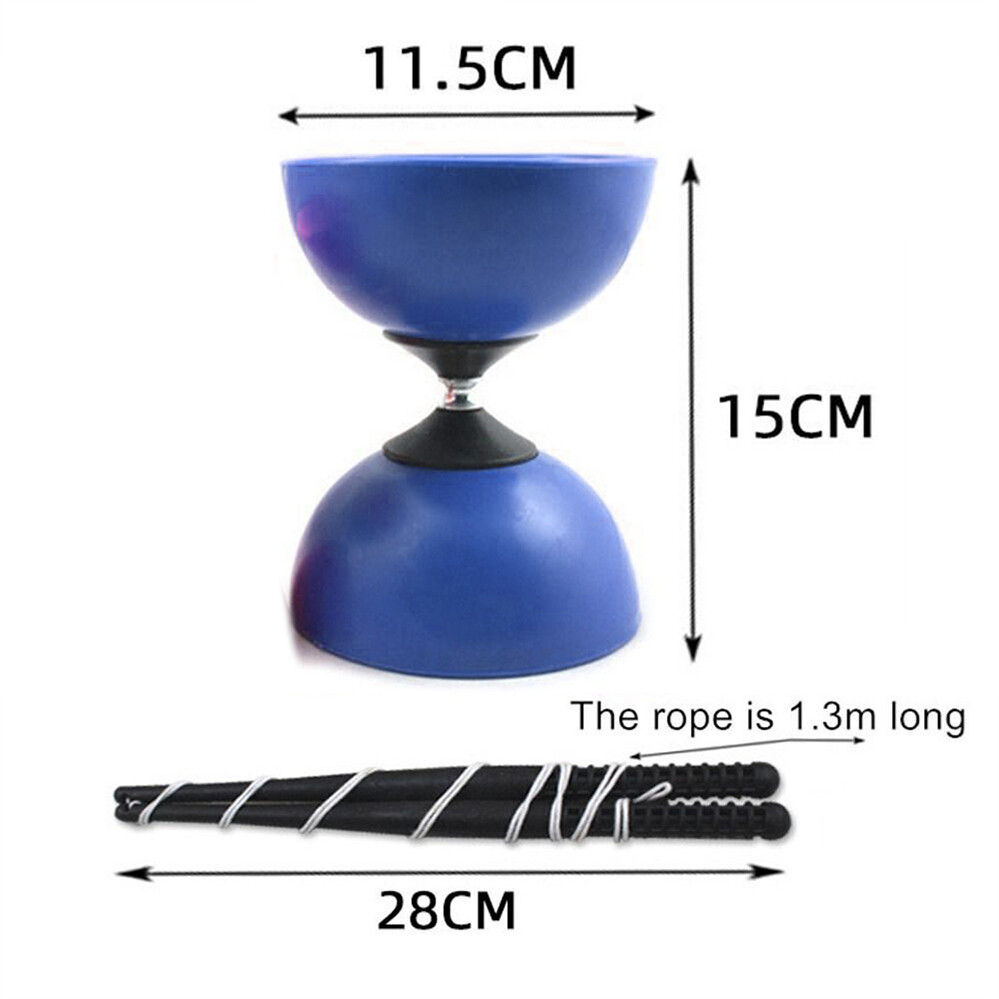 Diabolo Sticks & String Spinning Circus Skills Game Juggling Diablo Set ...