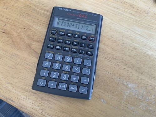 Buy Sharp EL-510R Scientific Calculator Compact Handheld Advanced D.A.L ...