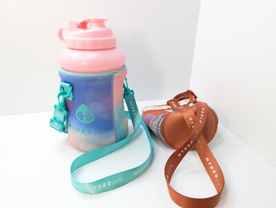 HydroJug Hydro Jug Pink 73 oz BPA Free 2.2L Water Bottle With 2 Sleeves ...