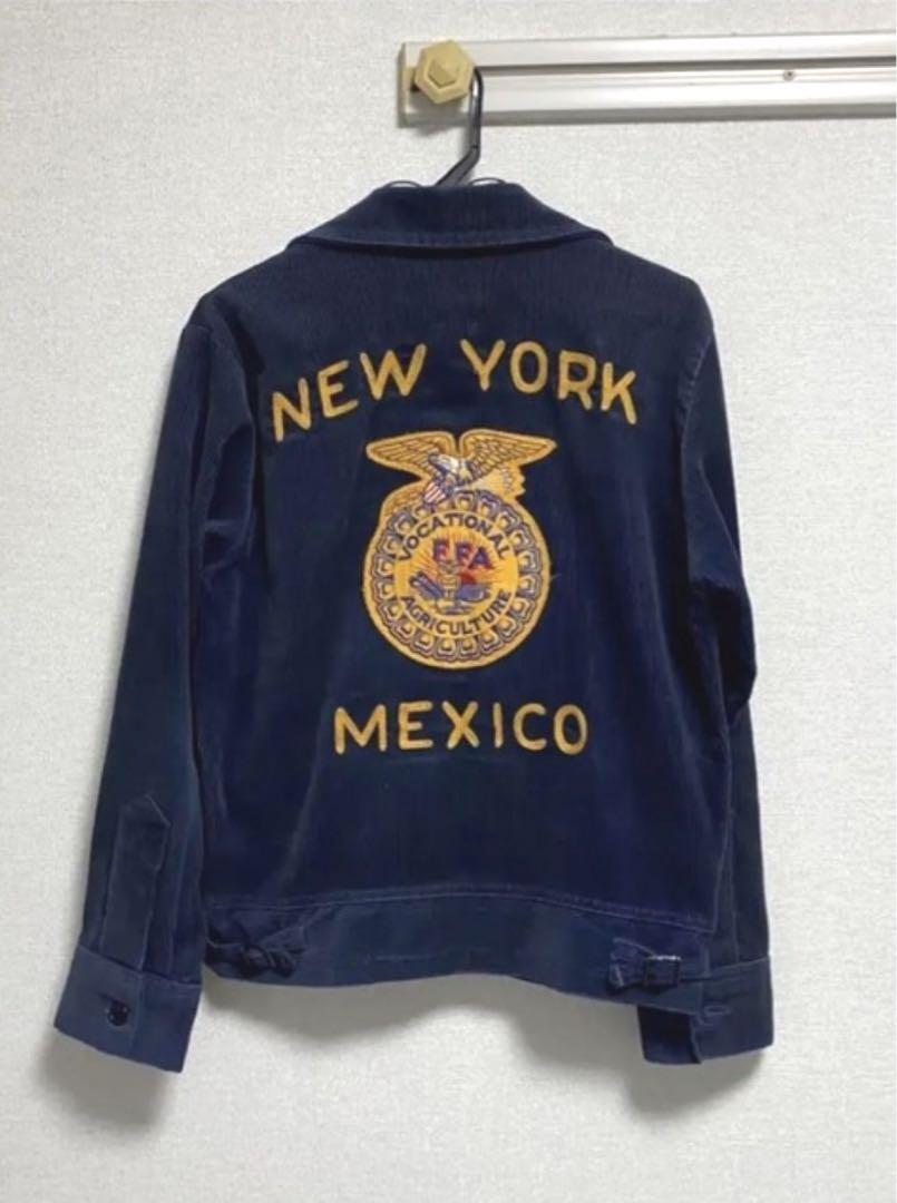 70S Vintage FFA Farmers Jacket Size 36 Navy TALON Zip… - Gem