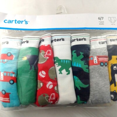 Carter's 7 pk Tag Free Boys Briefs Multi-color-Various sizes-New -Free ...