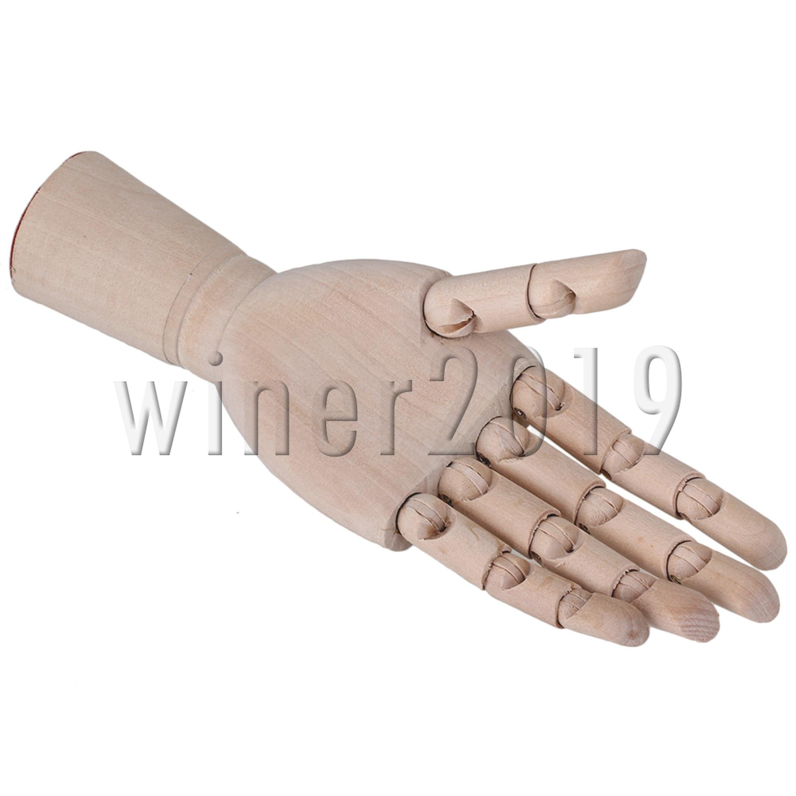 Wood Left Hand Artist Model Jointed Articulated Flexible Fingers Wood ...