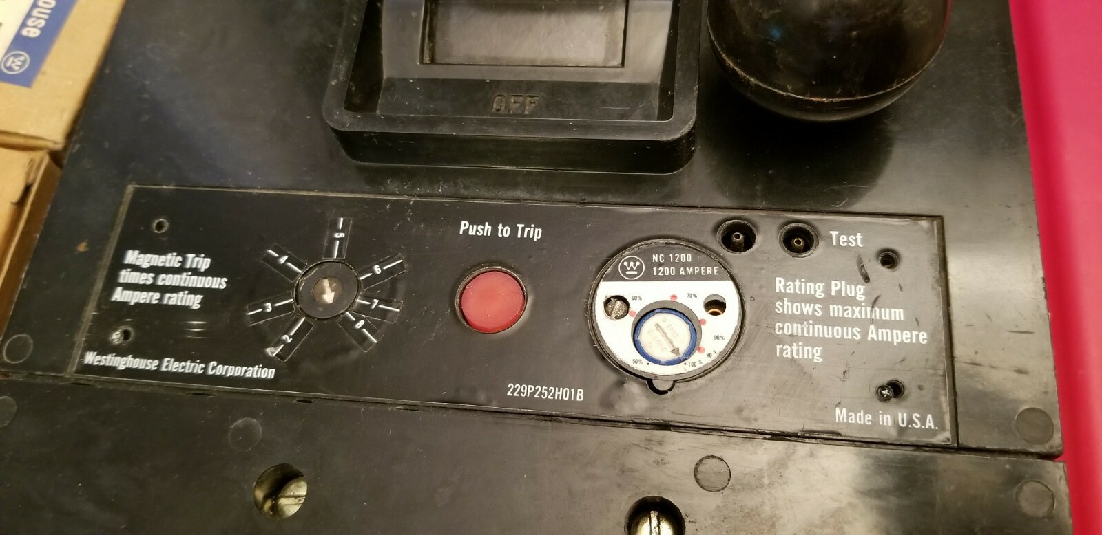 NC31200F WESTINGHOUSE 1200 AMP RATING PLUG Circuit Breaker TA1200NB1 ...