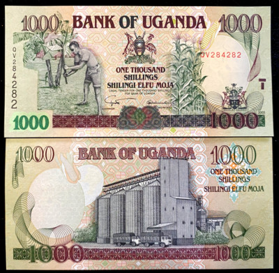 Uganda 1000 Shillings Yr 2000 Banknote World Paper Money UNC Currency ...