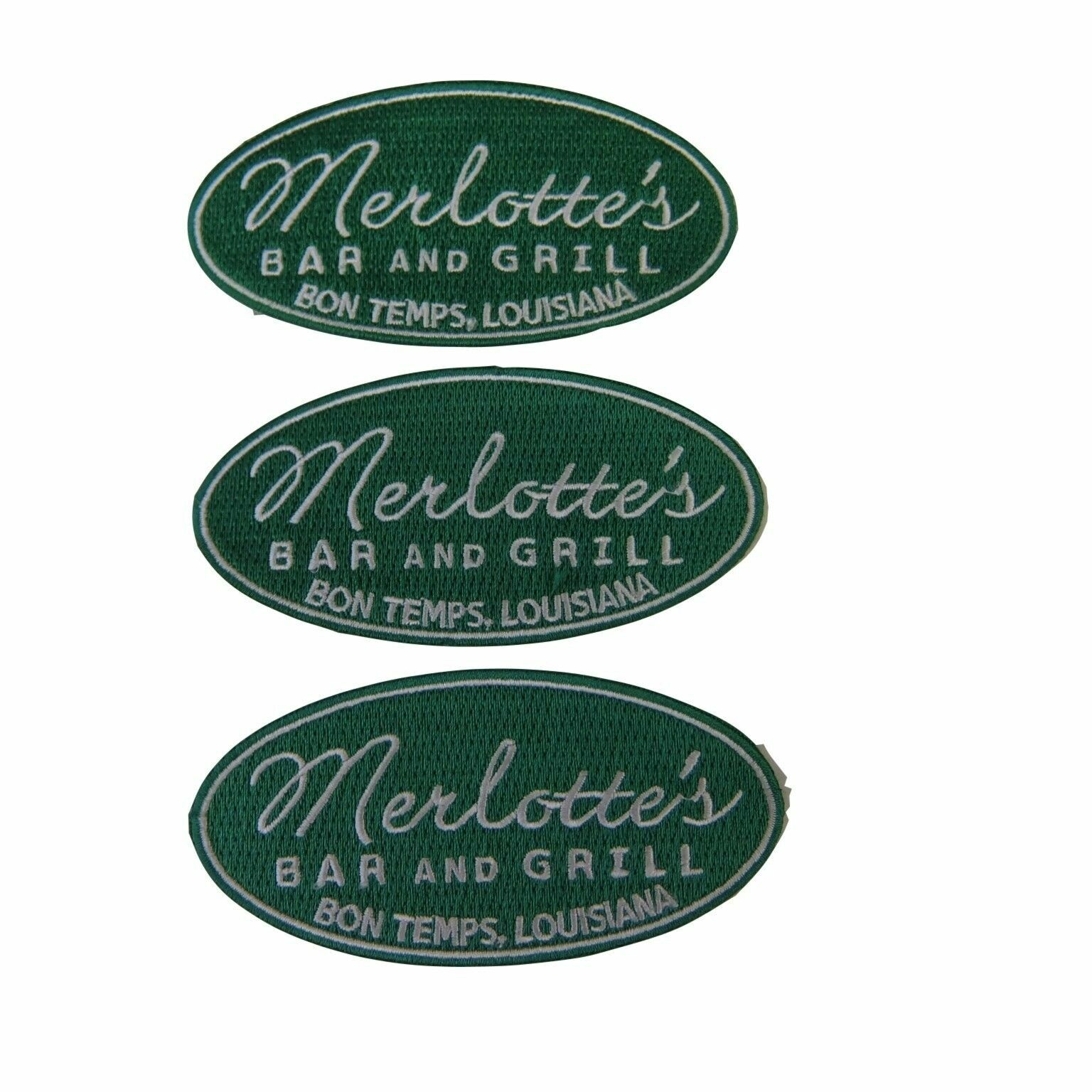 True Blood Merlotte's Bar and Grill Logo Embroidered Iron on Patch Set ...