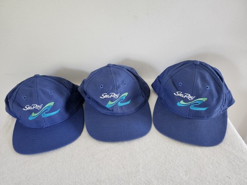 3 Vintage Sea Ray Boat Hats - Snapback by Sportcap - Searay | eBay