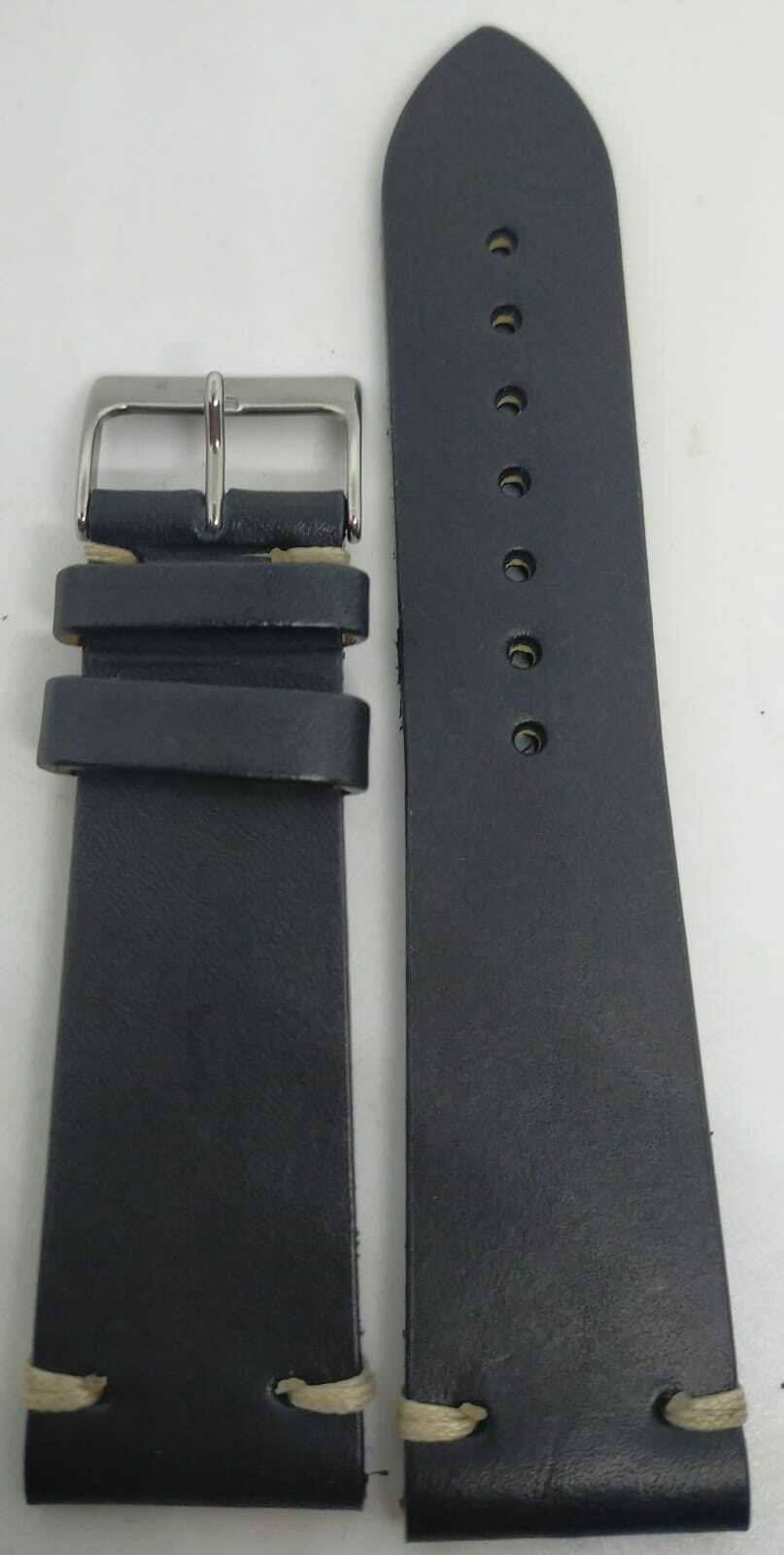 Watch Strap Manufacture Italian Vintage mm24 Sewing IN Cord Buckle Inox ...