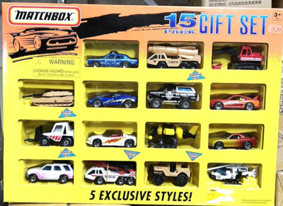 Matchbox 15 Pack Gift Set Five Exclusive styles Jeep Tanks Cars Toys r ...