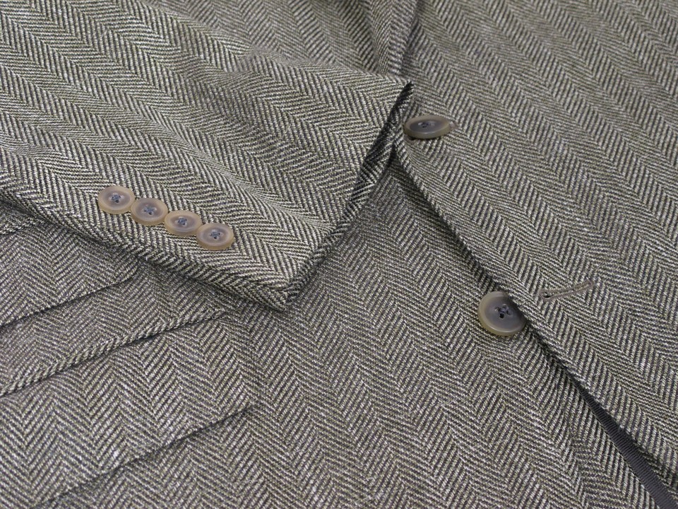 Paul Stuart Baxter Hacking Sport Coat 40S Wool Silk Linen Green ...