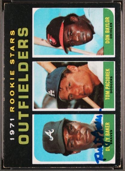 1971 Topps Dusty Baker Signed Rookie Baseball Card PSA 5 DNA Certified ...