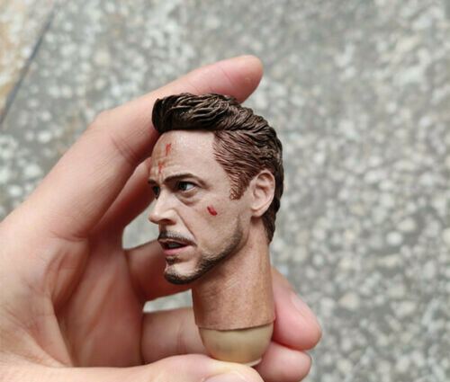 1:6 Iron Man Tony Stark Wounded Head Sculpt For 12" Male HT Body Action ...
