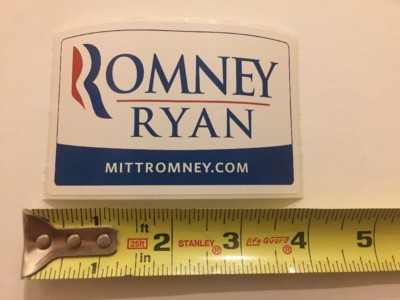 100 Official Governor Mitt Romney For President & Paul Ryan Stickers ...
