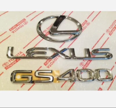*NEW OEM LEXUS GS400 CHROME TRUNK EMBLEMS BADGE 1998-2000 FREE SHIPPING ...