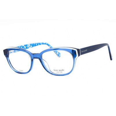 Kate Spade Women's Eyeglasses Blue White Plastic Oval Shape Frame ZELDA ...