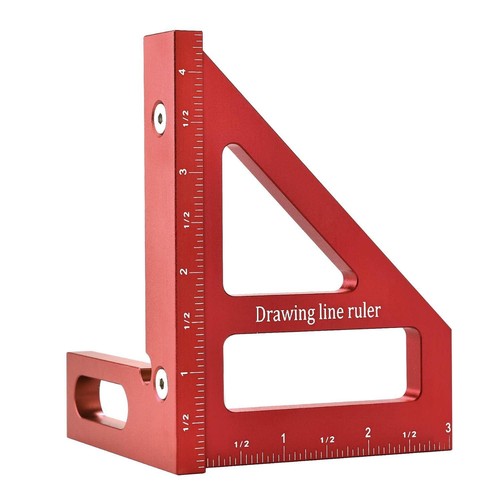 Imperial 3D Multi-Angle Measuring Ruler 45/90 Degree Woodworking Square ...