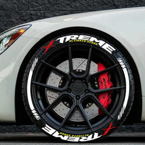 Permanent Tire Lettering Sticker XTREME 1.25" 15"-24" Rubber Tyre ...