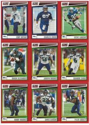 Seattle Seahawks 2022 Score football Red parallel team starter set (9 ...