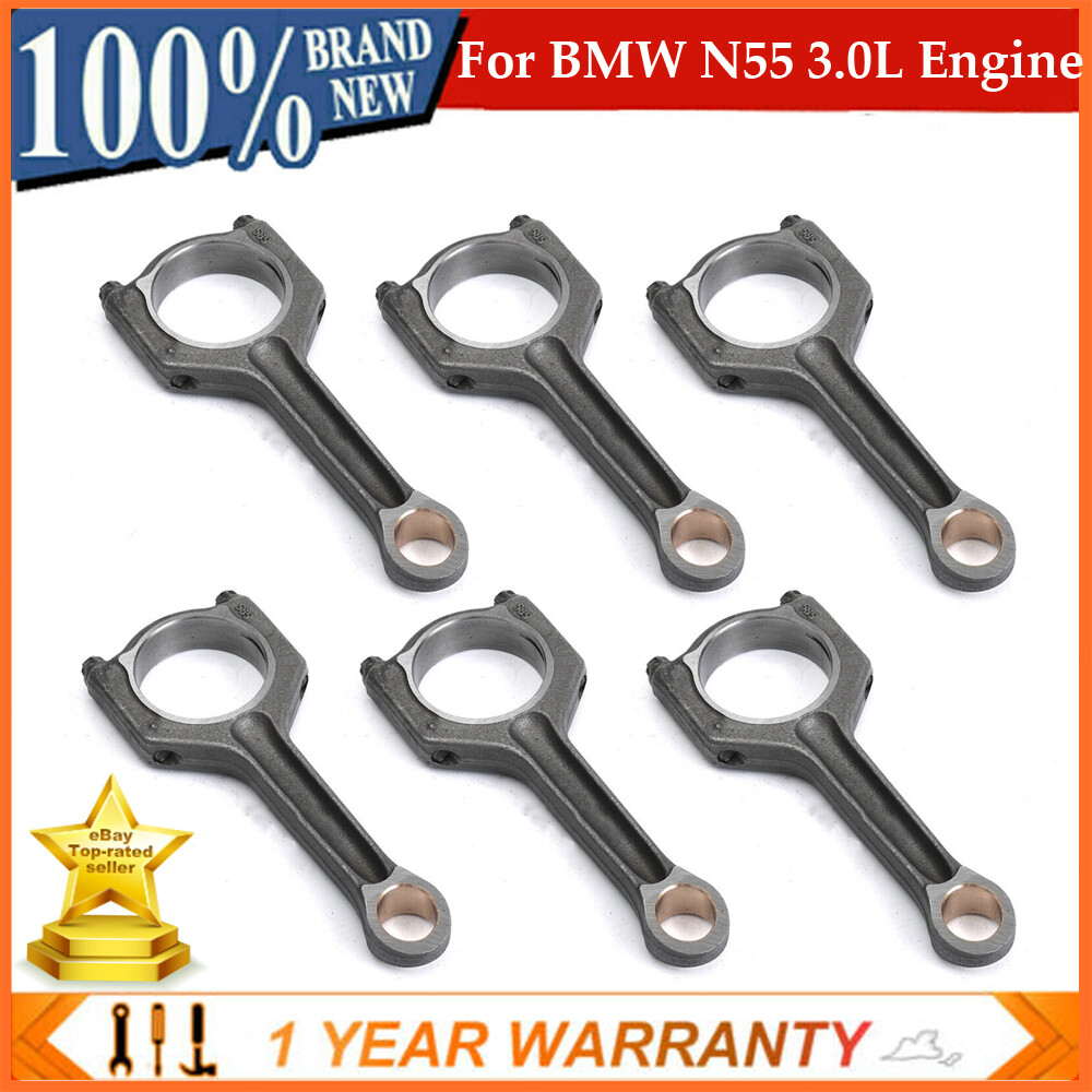 6Pcs Connecting Rods For BMW 535i M3 M4 X5 F10 F30 F82 F87 F15 F25 N55 ...