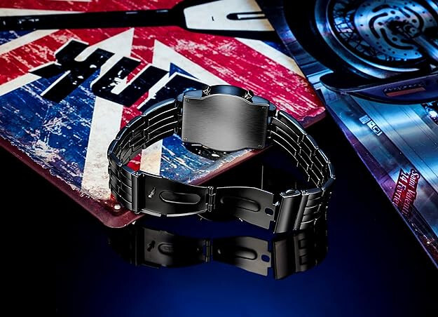 Smart Digital Binary Matrix Blue Black LED Digital Watch 40mm Classic ...