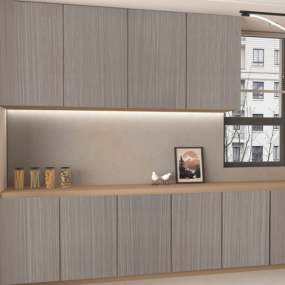 Wood Grain Vinyl Self Adhesive Stickers Kitchen Cupboard Worktop Wrap ...
