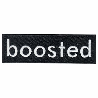 Black Boosted Box Logo DYI Iron On Embroidered Applique Patch | eBay