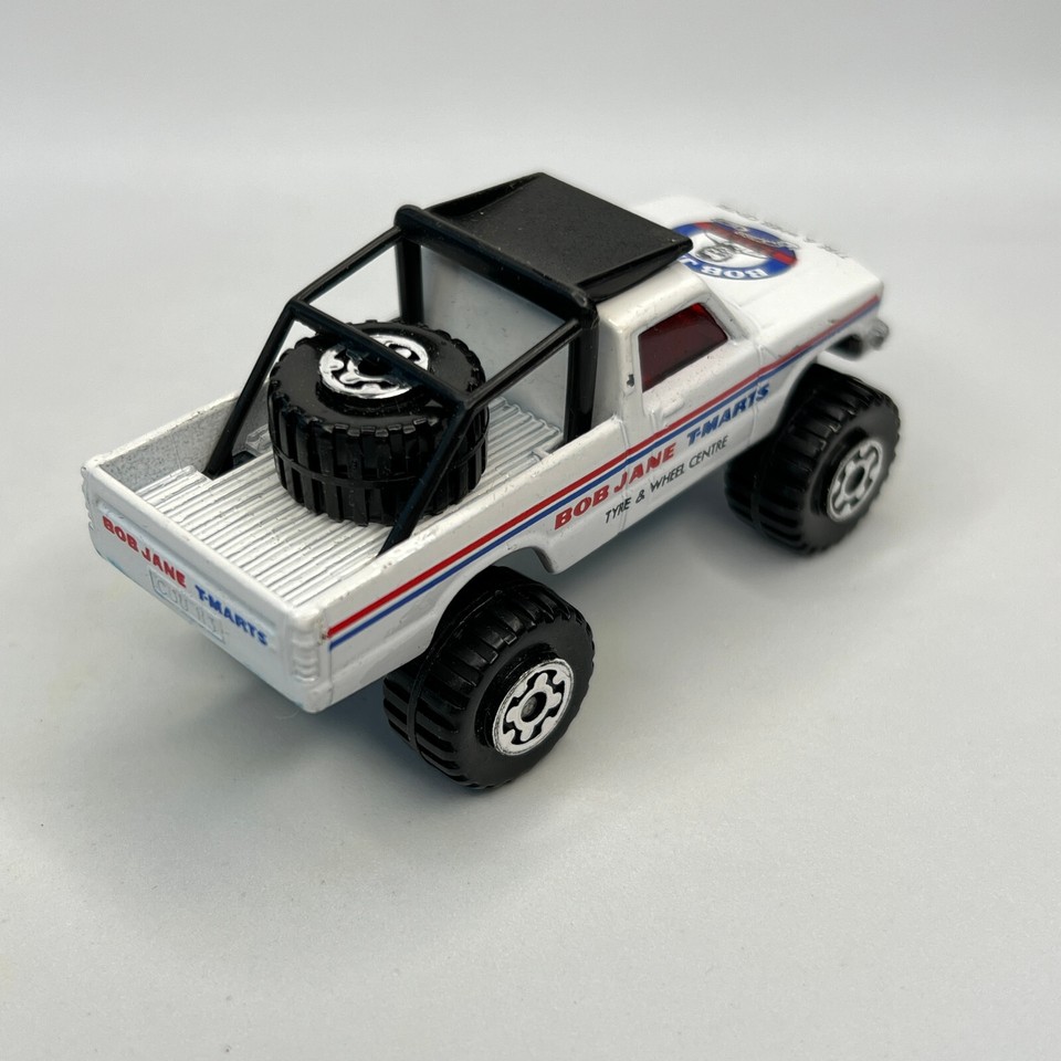 Matchbox 4x4 Open Back Truck Bob Jane Tyre and Wheel Centre White Body ...