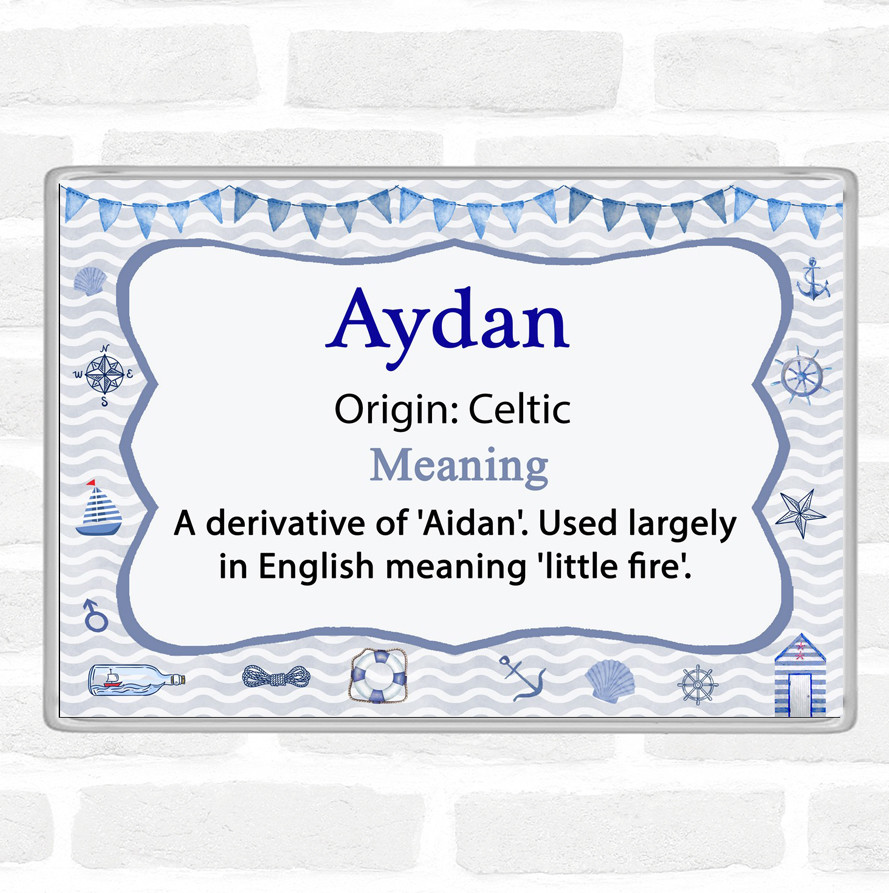 Aydan Name Meaning Jumbo Fridge Magnet Nautical | eBay UK