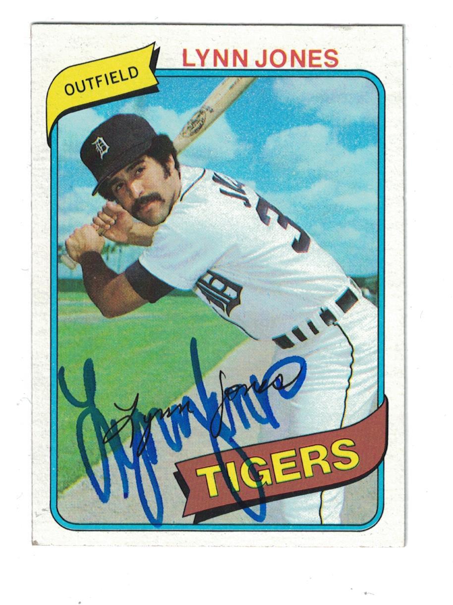 Lynn Jones AUTOGRAPHED 1980 TOPPS BASEBALL CARD SIGNED DETROIT TIGERS ...