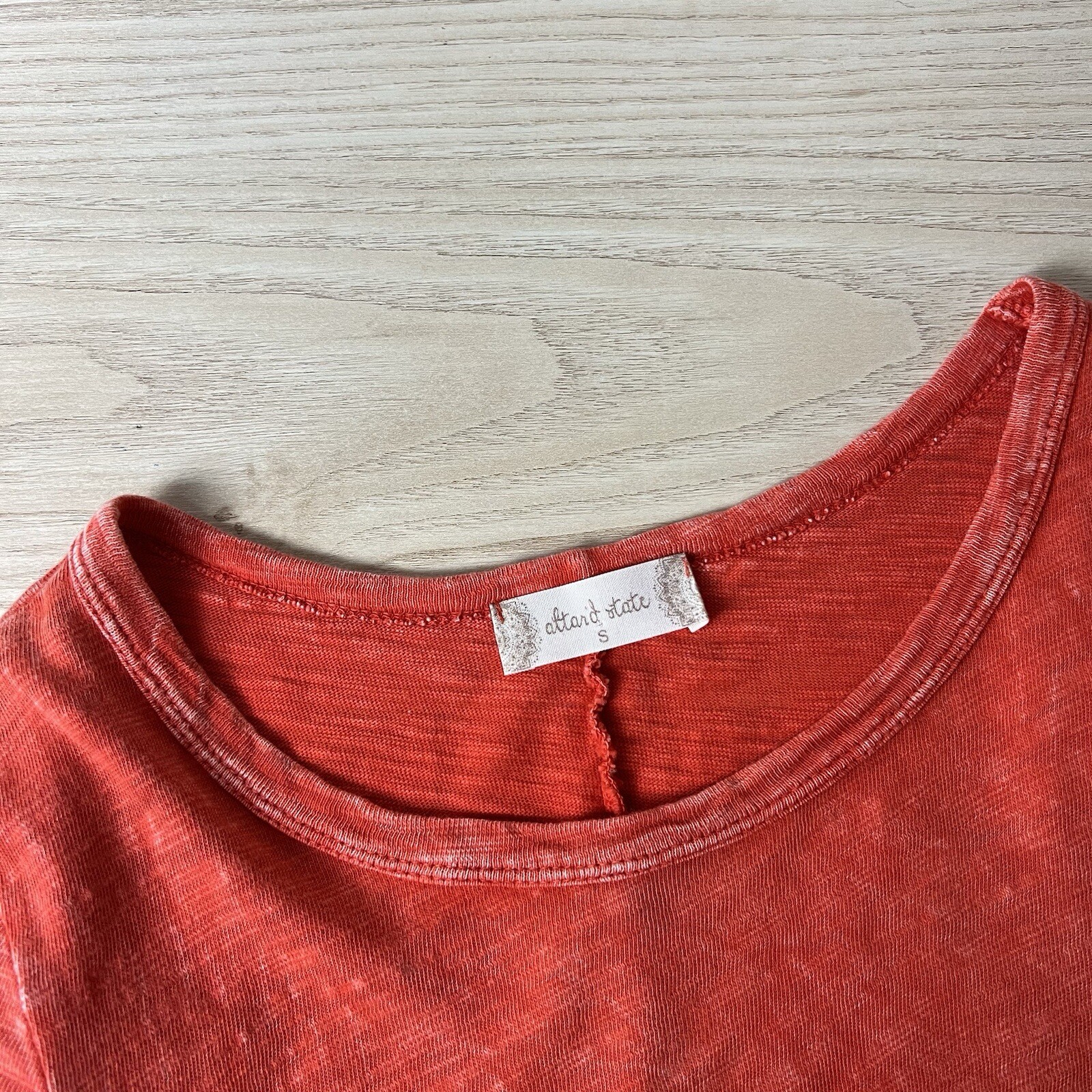 Altard State Tiered Top Size Small Vermillion Orange Red Sun Washed ...