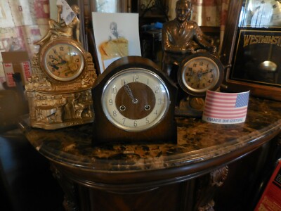 Antique Perivale Andrew London BENTIMA Art Deco 8 Day Gong Chime Clock ...