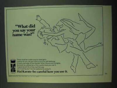 1969 Hai Karate After Shave and Cologne Ad - Your Name | eBay