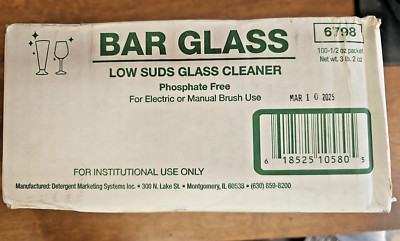 BAR GLASS Low Suds Glass Cleaner 100 Packs Per Box | eBay