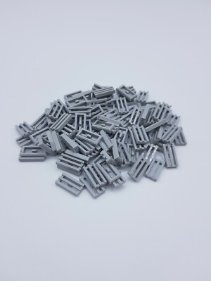 LEGO LOT 100 X RADIATOR GRILLE 1X2 LIGHT BLUISH GRAY REF 2412 / 4211350 ...