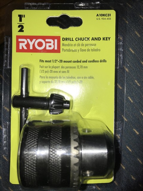 Ryobi Key 20 Green A10KC31 Metal Teeth 1 Drill Chuck . 2 - for sale ...