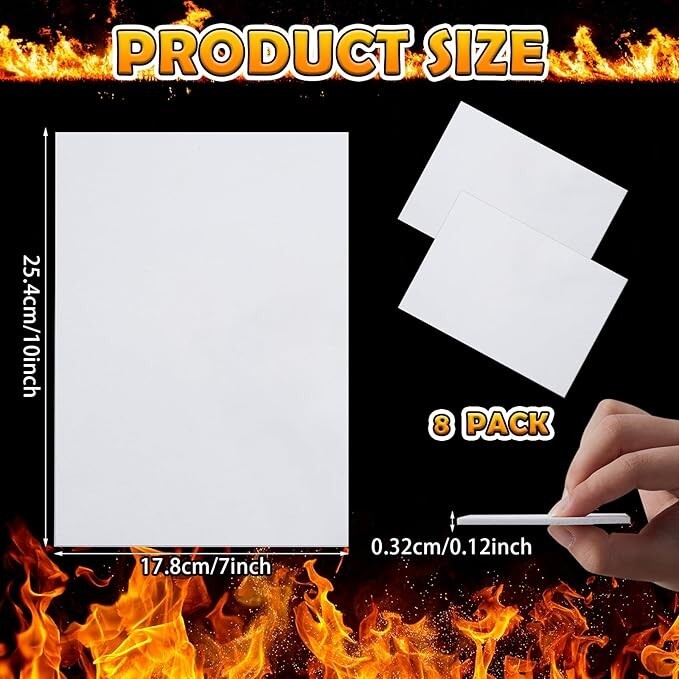 8 Pcs High Temperature Gasket Paper Exhaust Gasket Material White ...