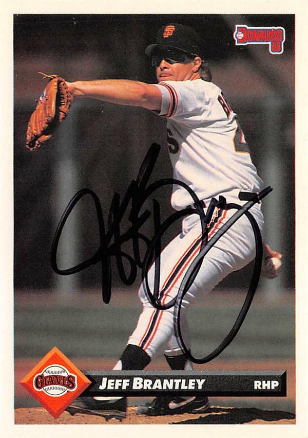 Jeff Brantley autographed baseball card (San Francisco Giants) 1993 ...
