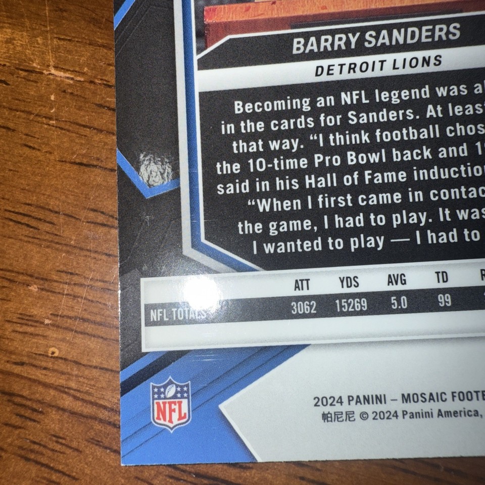 2024 Panini Mosaic - Hall of Fame Barry Sanders #291 | eBay