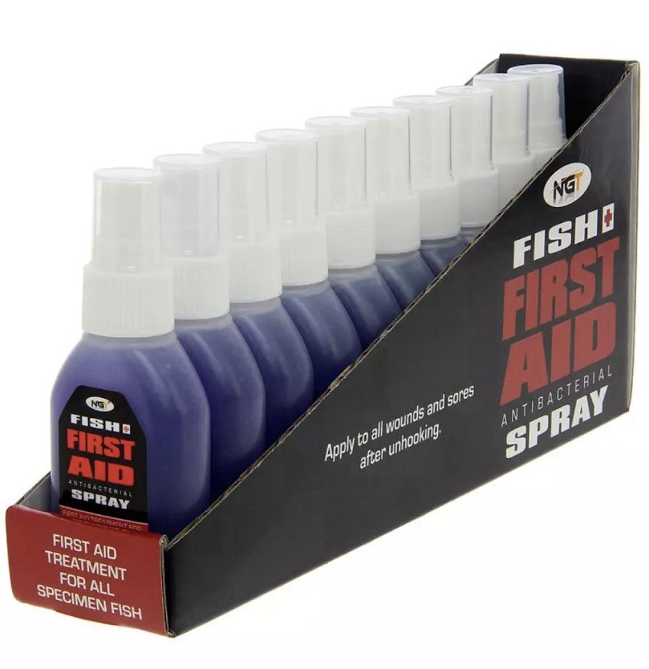 3 x Fish Aid Spray Antiseptic First Aid Antibacterial 50ml NGT Carp ...
