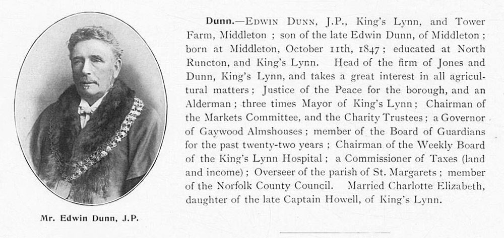 Edwin Dunn of Tower Farm, Middleton Norfolk - Antique Print 1912 | eBay UK