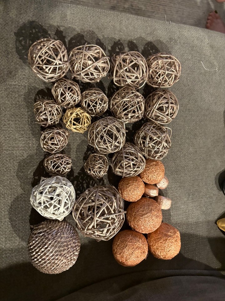 Lot Decorative Orbs Balls for Tabletop Display Bowl Decor 27 total ...