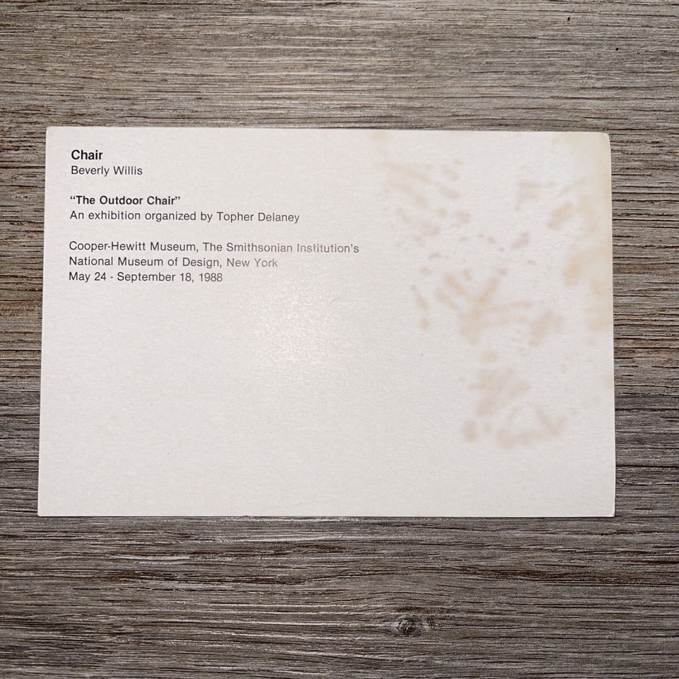 The Outdoor Chair organized by Topher Delaney Cooper Hewitt Museum ...