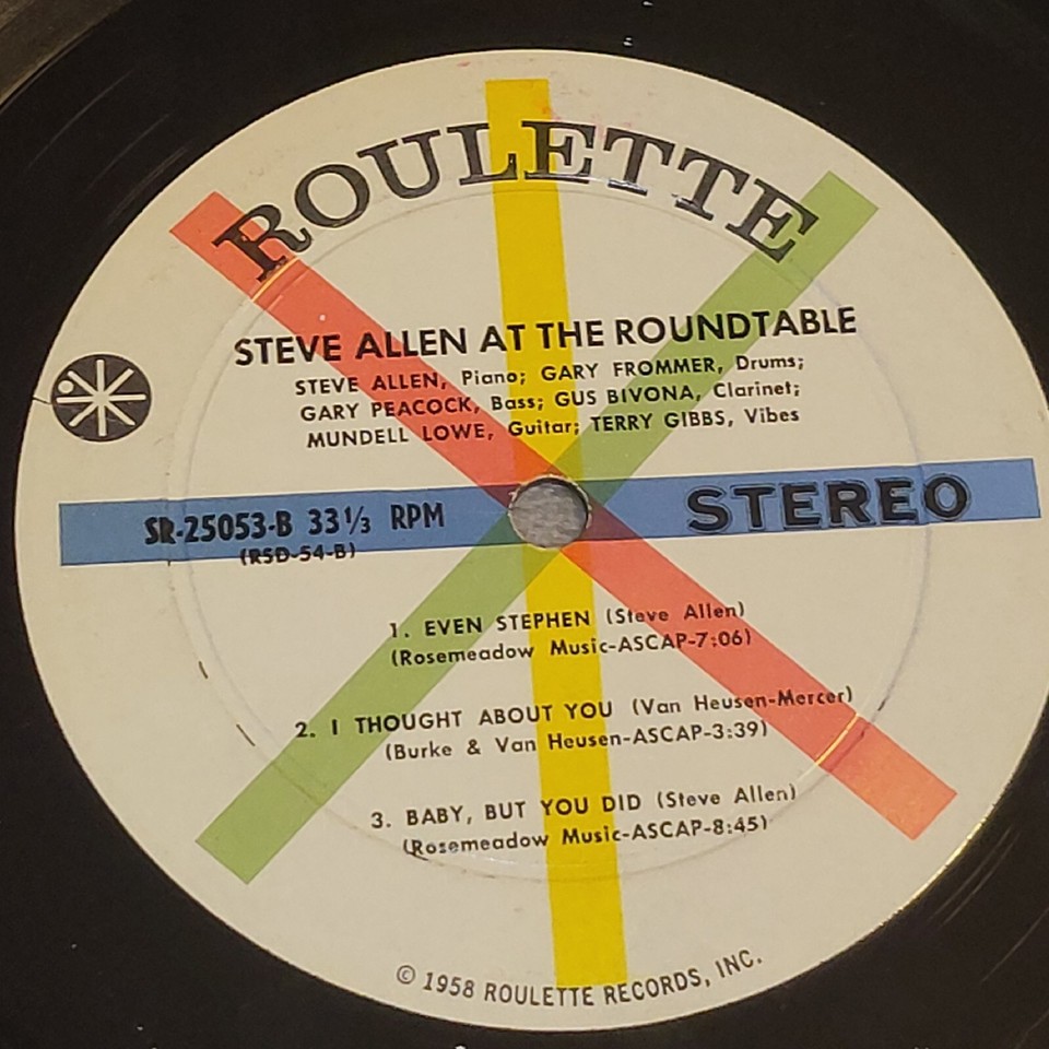 Steve Allen - Steve Allen At The Roundtable Vinyl LP Roulette Records ...