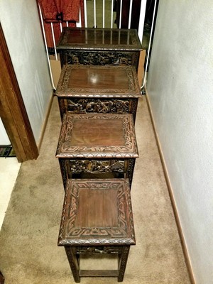 Tables - Carved Nesting Table