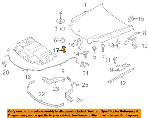 MERCEDES OEM 16-18 GLC300 Hood-Spring Bumper 2538800027 | eBay