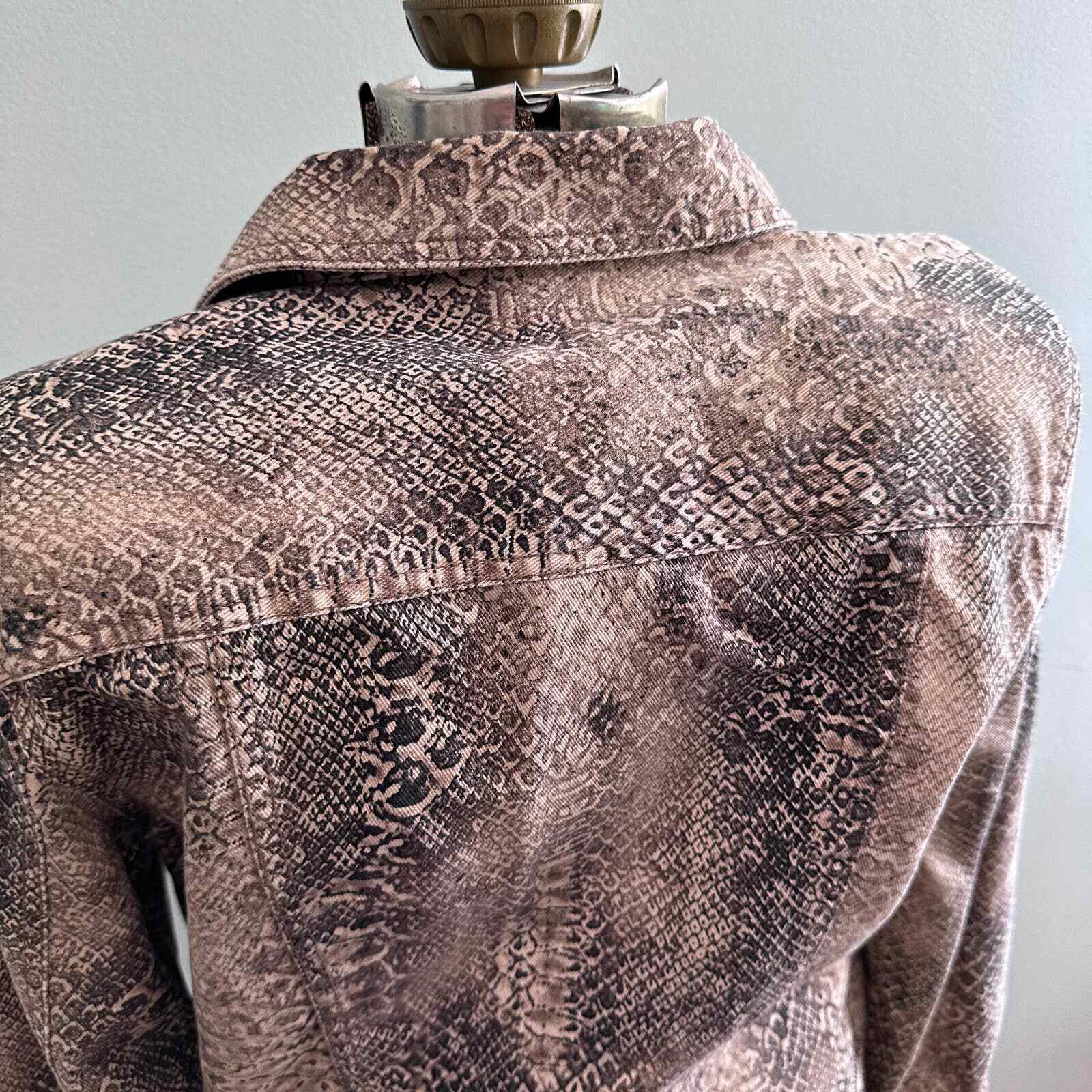 Vintage Lauren Ralph Lauren snake print denim jacket - Gem