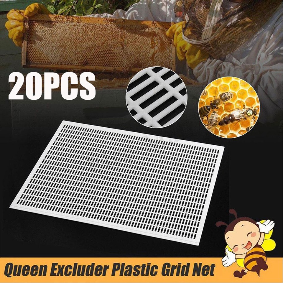 20Pcs 10 Frame Plastic Queen Bee Excluder,Trapping Net Grid Beekeeping ...