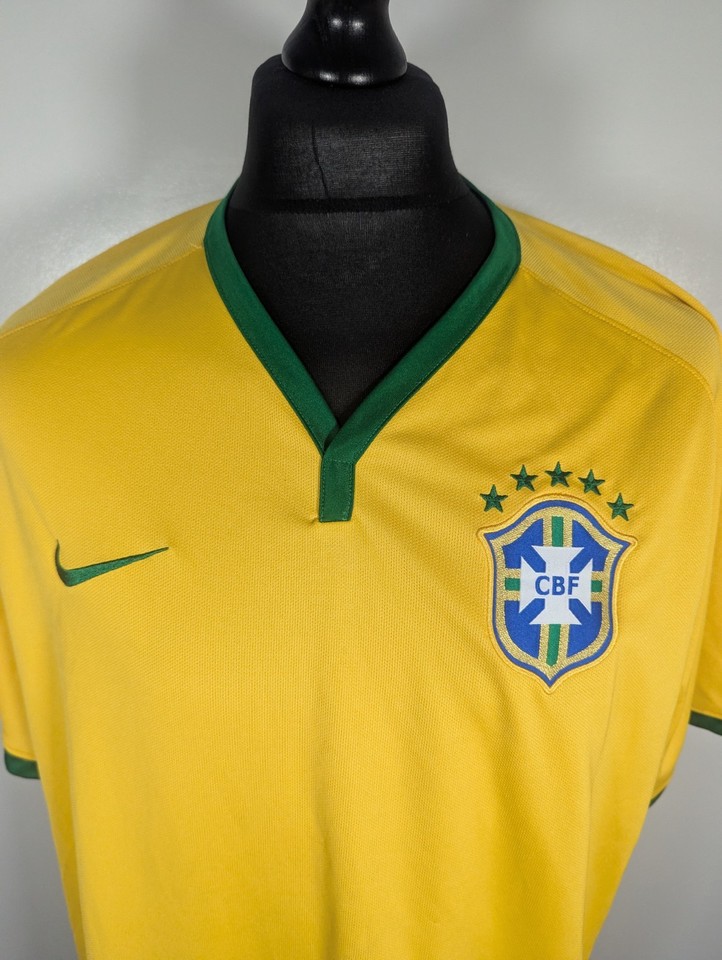 Brazil Football Shirts Nike Mens Xl Xxl Yellow Home 2008 2014 See ...