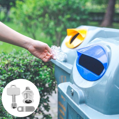 Trash Can Lock Key Garbage Container Locks Bin Set Lid for Outdoor | eBay
