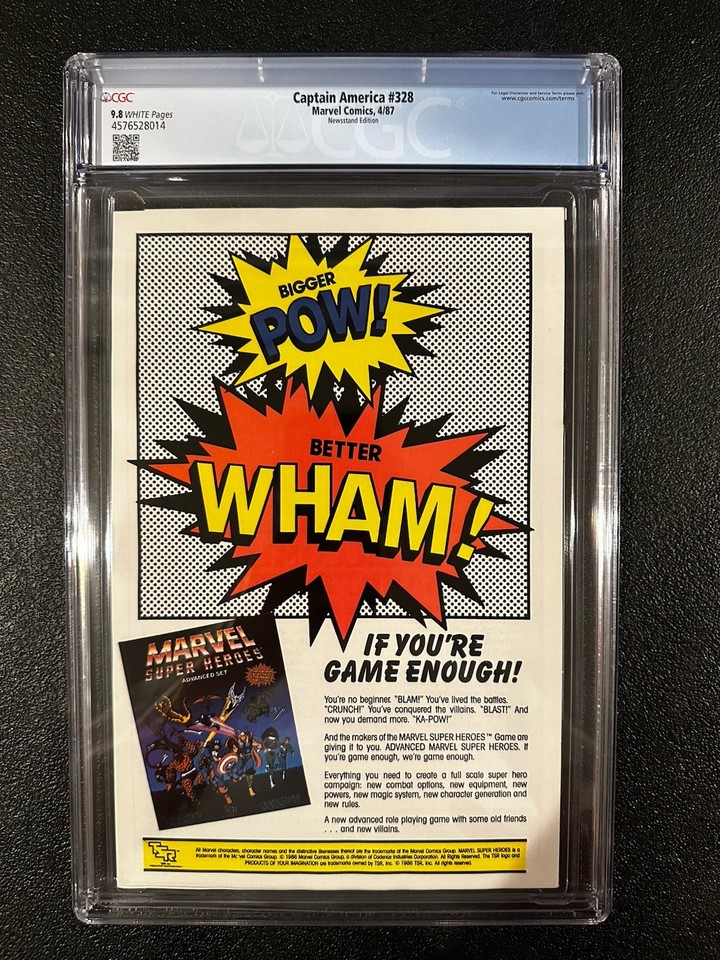 Captain America #328 CGC 9.8 Newsstand - Origin & 1st app D-Man - Brand ...