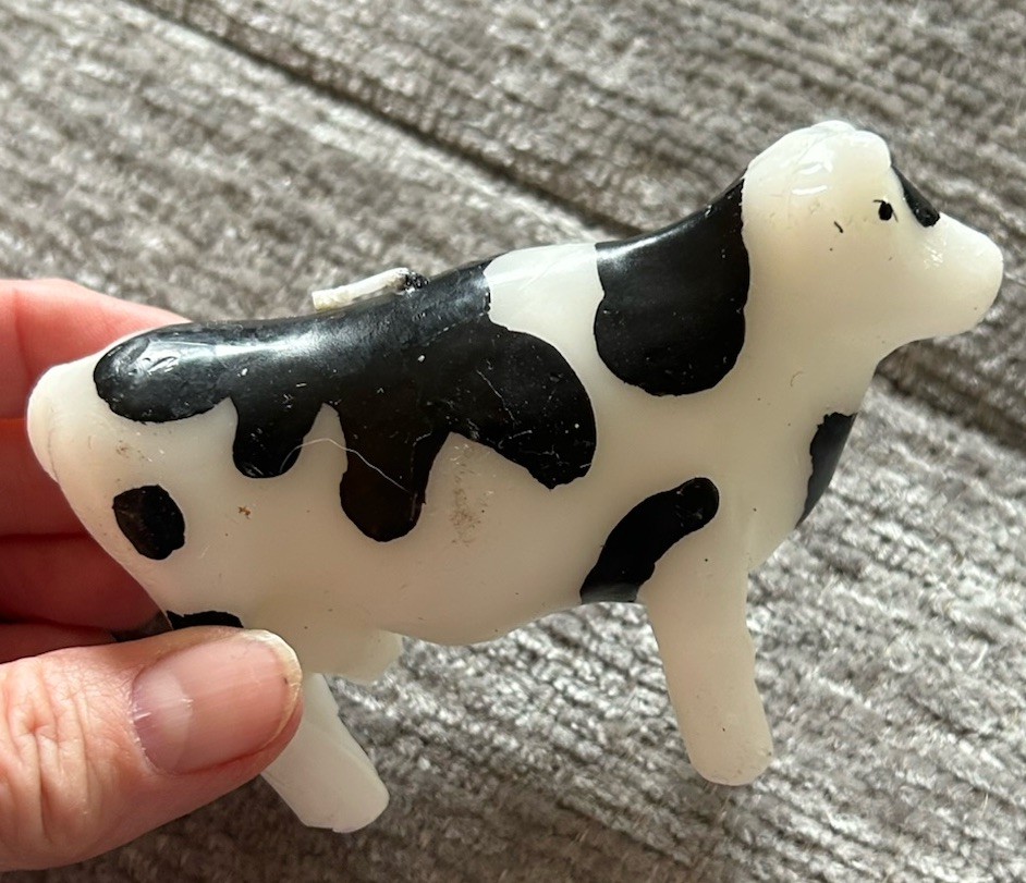 Cow Candles Set Of 3. One Leg Is Broke See Photos | eBay